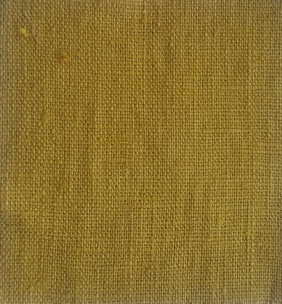 Dark Saffron Soft Tumbled and Washed 100% Linen – Rose and Foxgloves