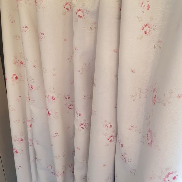 French Faded Roses Linen Fabric – Rose and Foxgloves